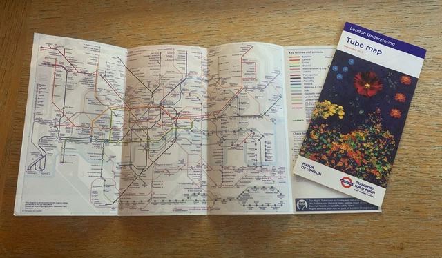 LONDON UNDERGROUND TUBE map: December 2023 edition,with Santander ...