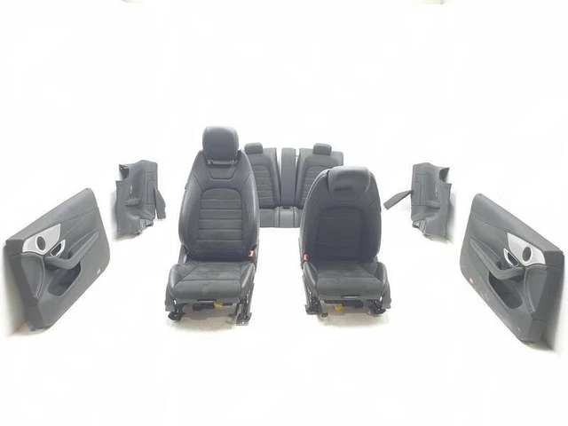 EN CUERO Y ALCANTARA juego asientos completo para MERCEDES-BENZ CLASE C COUPE EUR 2.722,50 ...