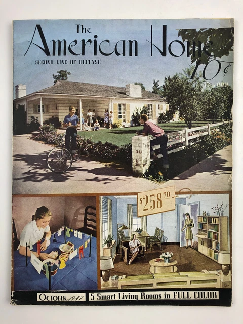 VINTAGE OCTOBER 1941 The American Home Second Line of Defense Magazine ...