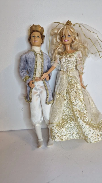 MATTEL BARBIE PRINCESS Collection Cinderella & Prince Charming Wedding ...