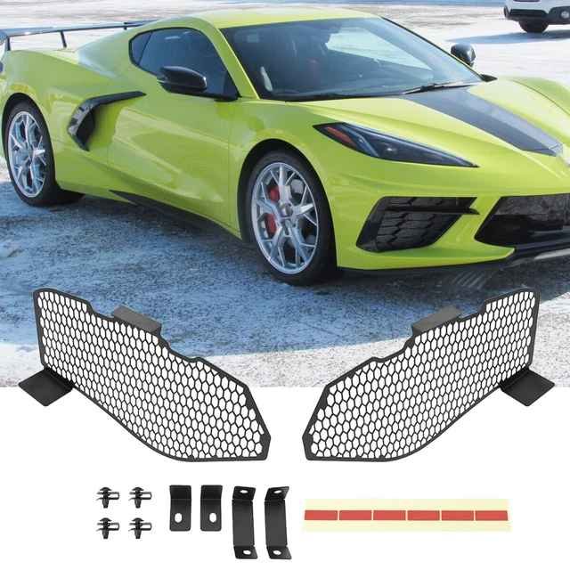 FOR CORVETTE C8 2020-2024 Side Intake Mesh Grille Insert Guard Aluminum ...