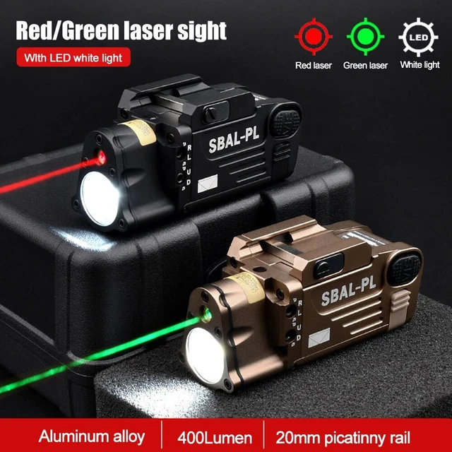 SBAL PL LED Flashlight Strobe Scout Light Red Green Laser Sight Combo ...