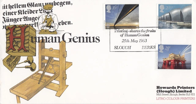 (109904) ENGINEERING GB Havering FDC Human Genius Slough1983 £5.48 ...