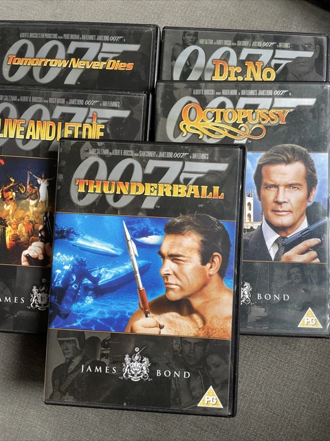 OO7 JAMES BOND Set Of 5 Dvd’s. See Pics For Titles Please £12.50 ...