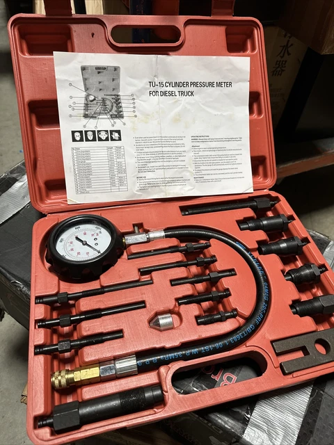 TU-15 DIESEL ENGINE Compression Gauge Tester Cylinder Pressure Test ...
