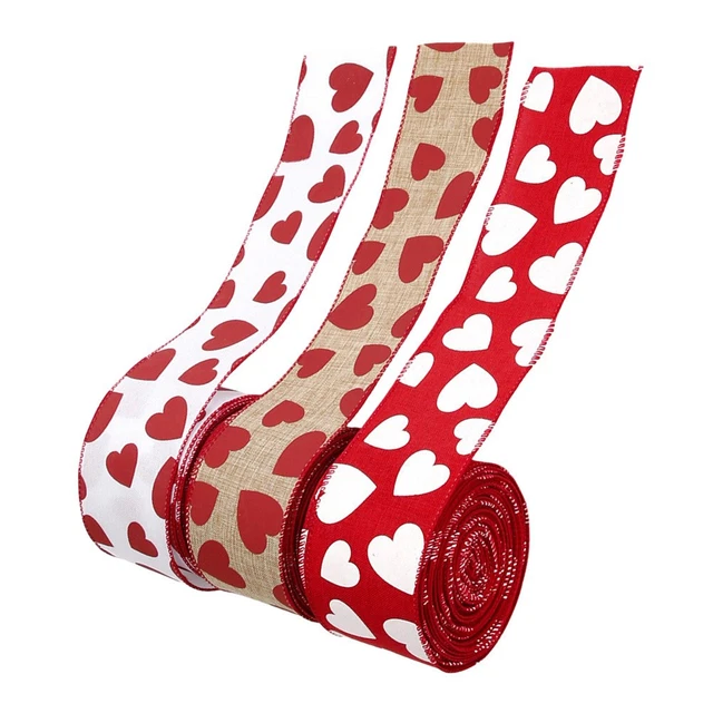 3 ROLLS LOVE Ribbon Valentines Ribbons for Crafts Valentine's Day $20. ...