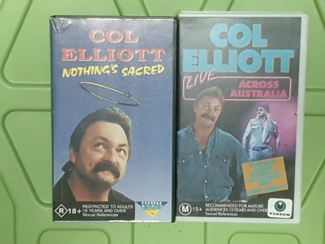 SIGNED COL ELLIOTT Vhs Nothing Sacred + Live Across Aus Watched Works ...