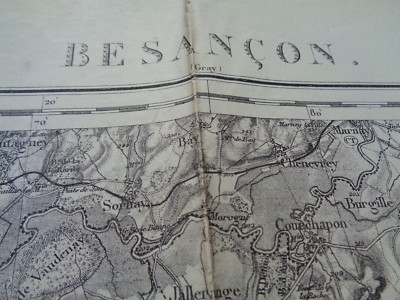 WW1 FRENCH MAP "BESANCON" - Early WW1 Map EUR 33,24 - PicClick IT