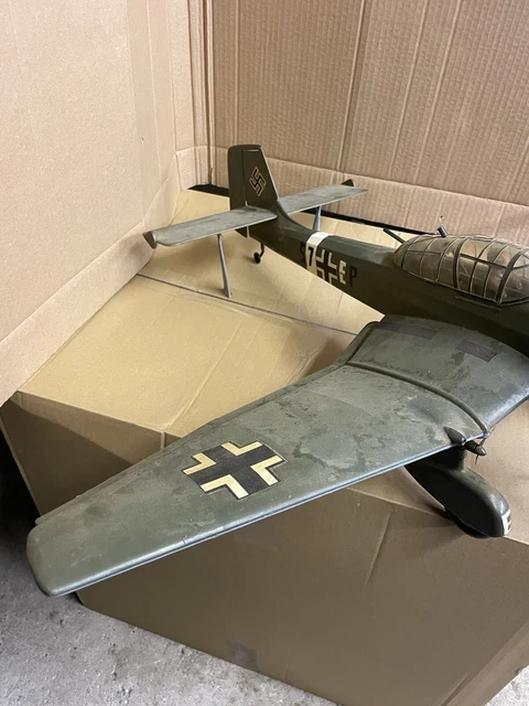 JU 87 STUKA Model Aircraft Rubber Band Rc Balsa Vintage Loft Find Hand ...