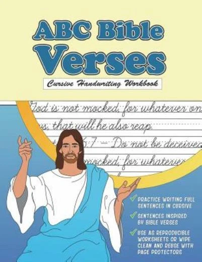 CURSIVE HANDWRITING WORKBOOK: ABC Bible Verses: Christian Cursive ...