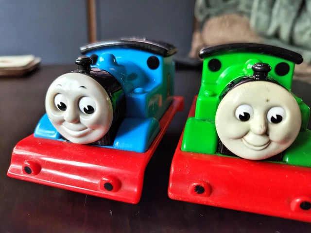 VINTAGE 1995 GOLDEN Bear Thomas The Tank Engine Percy Toy Train Push ...