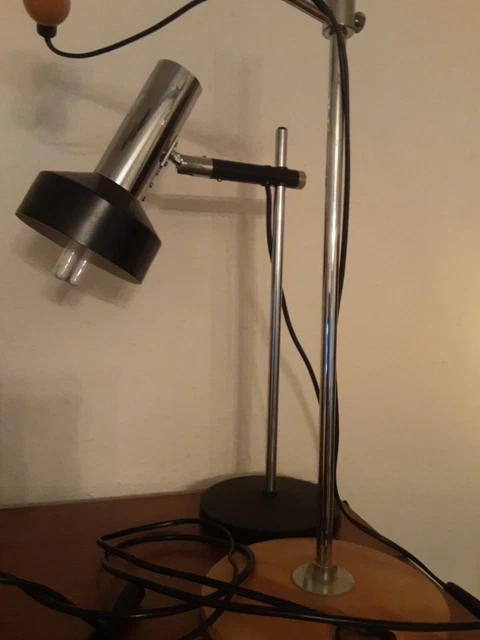 60ER 70ER DESIGNER STEHLAMPE schwarz/chrom " LOFT" Design EUR 125,00 ...