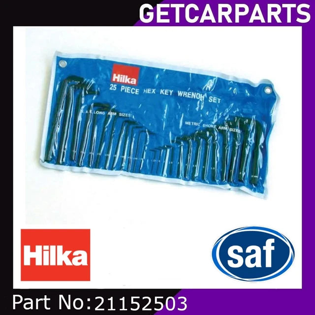 HILKA - WRENCH Key Set Heavy Duty 25pc Metric Imperial AF Allen Hex ...