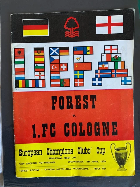 NOTTINGHAM FOREST V 1. FC Cologne 1979 £2.24 - PicClick UK