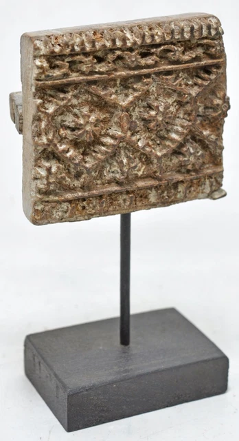 ANTIQUE WOODEN TEXTILE Printing Block Original Old Hand Carved $53.55 ...
