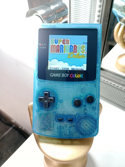 GAMEBOY COLOR IPS Console Backlit LCD Screen GBC Game Boy Clear Blue ...