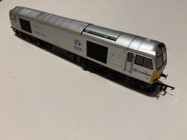 HORNBY R3141 TATA Steel Class 60 60099 Silver DCC Sound Fitted ‘00 ...