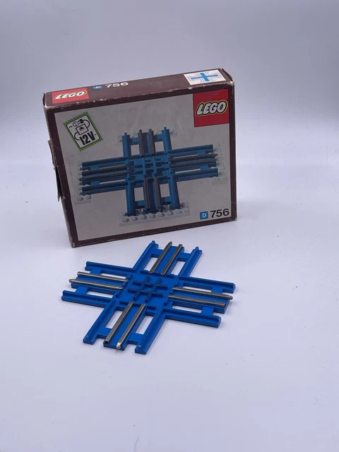LEGO® RAILROAD 12V TRAIN 756 Intersection BLUE TRACK CROSSING BLUE ...