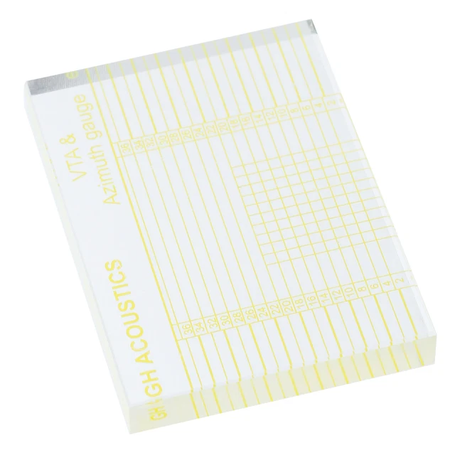 PHONOGRAPH TONEARMS VTA Azimuth Gauge Alignment Block Ruler Headshell ...