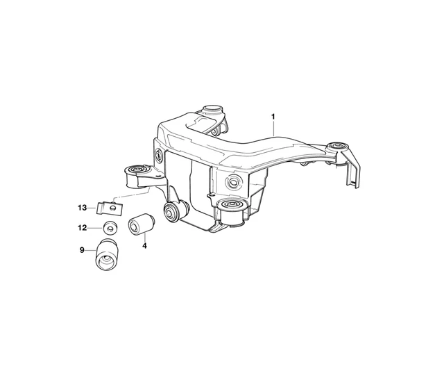 BMW GENUINE REAR Axle Carrier Vibration Absorber E36/E38/E39 ...