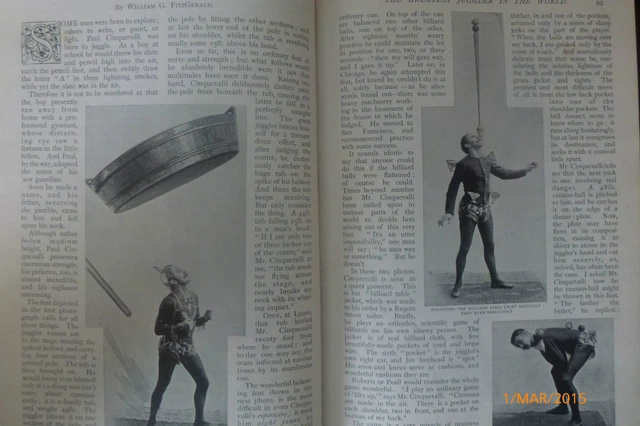 BEST JUGGLER JUGGLING Paul Cinquevalli Victorian Rare Antique 1897 ...