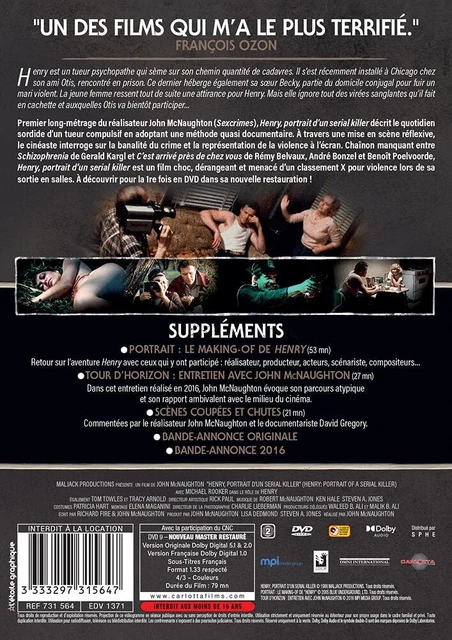 HENRY, PORTRAIT D'UN serial killer (DVD) Michael Rooker Tom Towles £14. ...