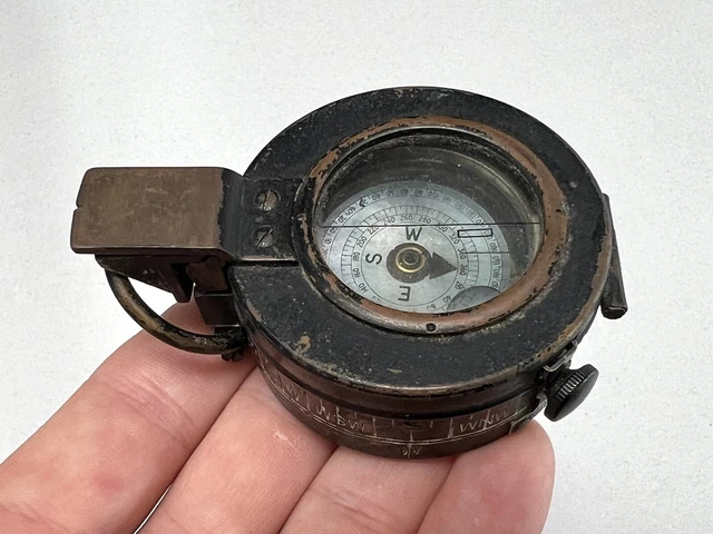 WW2 J.W.H AUSTRALIAN Army Prismatic Liquid Compass MK.III. MOP Dial ...