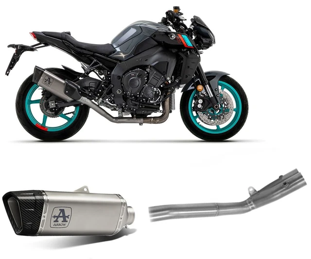 EXHAUST MUFFLER ARROW Pista Titanium+Link Pipe Inox Yamaha MT-10 2022 ...