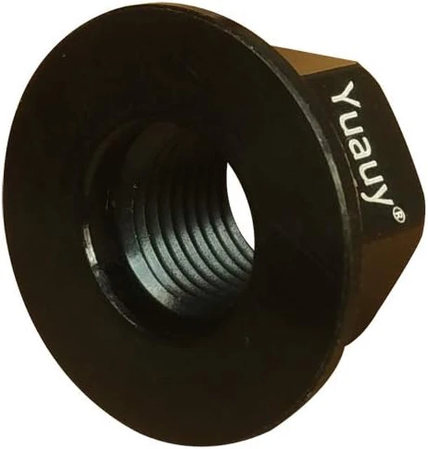 BLACK 2 X M10 Bike Wheel Hub Axle Nuts 7075 Aluminum Bicycle Chromed ...
