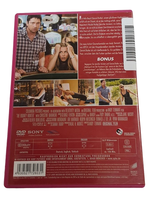 DER KAUTIONS-COP DVD Jennifer Aniston Gerard Butler Action Komödie FSK ...