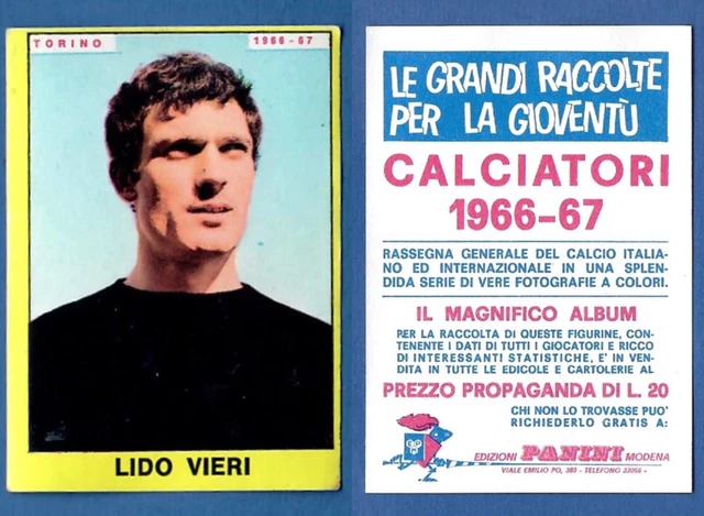 FIGURINA CALCIATORI PANINI 1966/67 - Nuova/New - Vieri - Torino EUR 1 ...