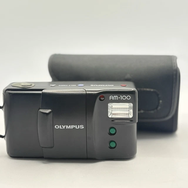 OLYMPUS AM-100 35MM Point & Shoot Film Camera Compact Tested & Working ...