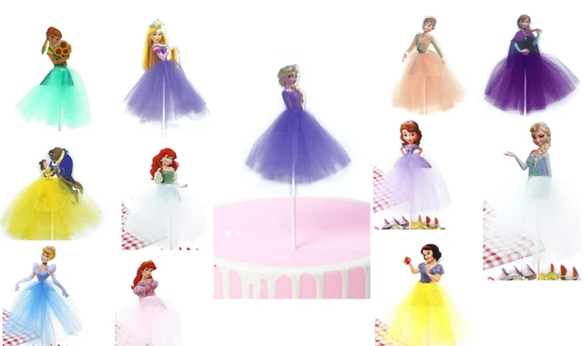 PACKS OF DISNEY Princess cake toppers Frozen, Arial, Original, Disney ...