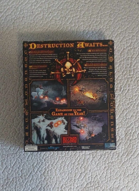 DIABLO II EXPANSION Set Lord Of Destruction Pc Big Box 2001 $40.00 ...