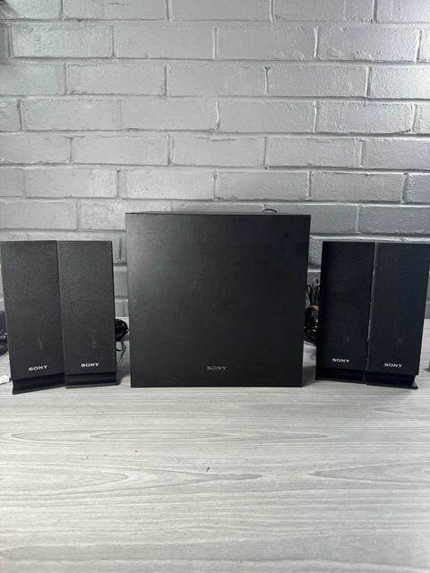5 PIECE SONY Surround Sound Speaker System Set W/ Subwoofer SS-WSB101 ...