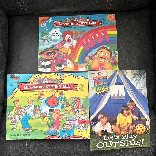 VINTAGE MCDONALD’S MCDONALDLAND Fun Times Brochures Posters & Puzzles ...