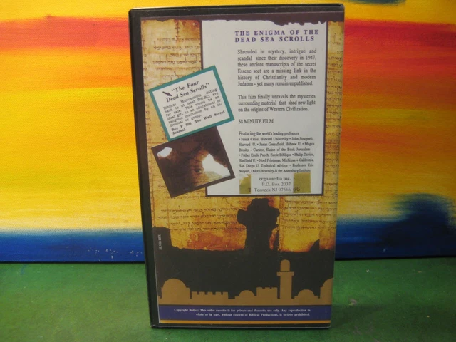 THE ENIGMA OF the Dead Sea Scrolls Biblical Productions Documentary VHS ...