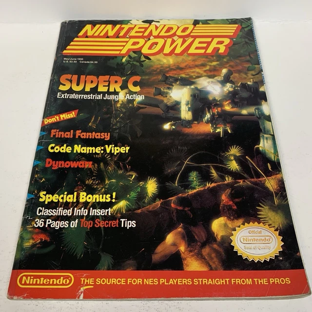 NINTENDO POWER MAGAZINE May/June 1990 Super C with Insert Booklet £23. ...
