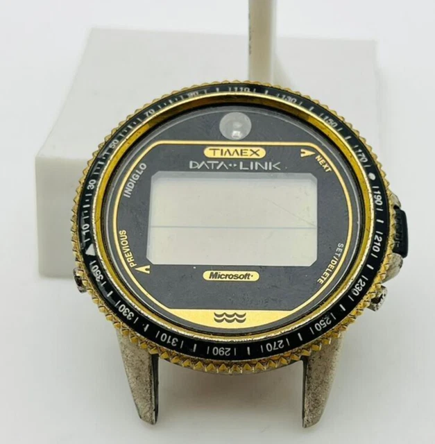 RARE MICROSOFT TIMEX Data Link INDIGLO Men Wrist Watch For Parts/Repair ...