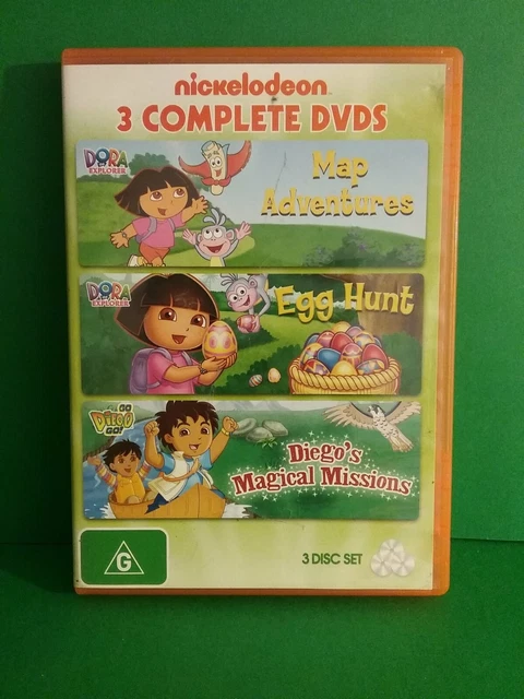 DORA THE EXPLORER Map Adventures/Egg Hunt/Diego's Magical Missions DVD ...