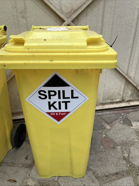 OIL AND FUEL spill kit 240L wheelie bin £52.70 - PicClick UK