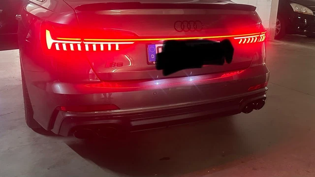 FÜR AUDI A6 S6 RS6 C8 Schwarz Zierleisten Heckklappe Rückleuchten ...