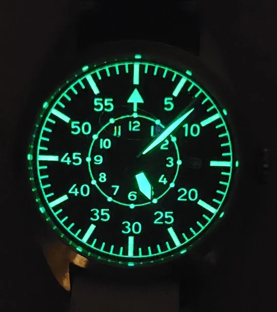 FLIEGER TYPE B 40mm Pilot Watch Miyota 8215 Automatic Movement Bonus ...