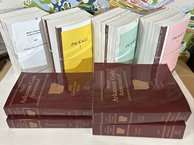 WEST’S ARKANSAS CODE Annotated 2024 Supplement Package Set Court Rules ...