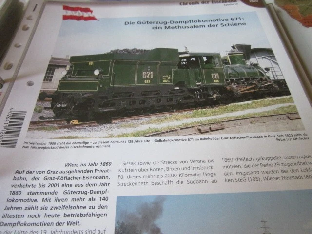 EISENBAHN CHRONIK 1A 1860 Österreich Güterzugs Dampflok 671 EUR 3,94 ...
