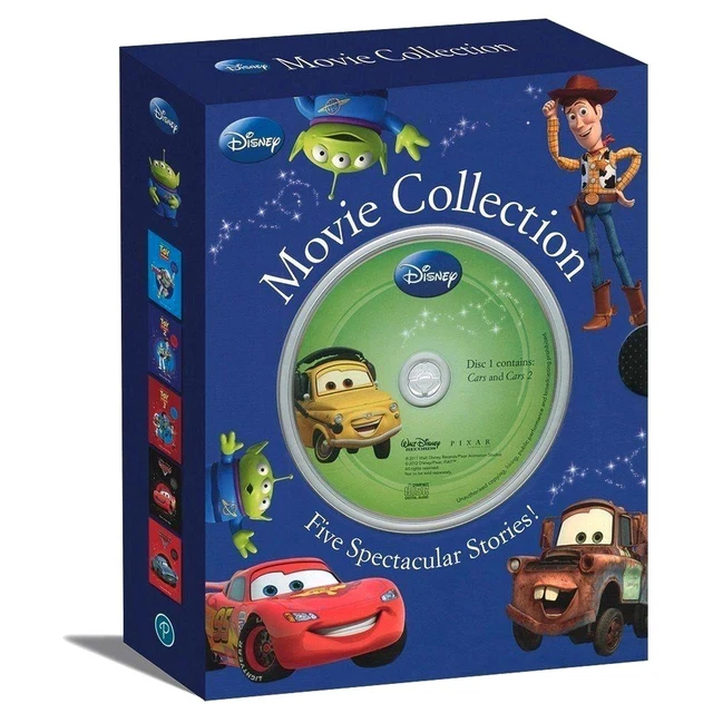 DISNEY PIXAR TOY Story and Cars Movie Collection 5 Book Set Read-Along ...