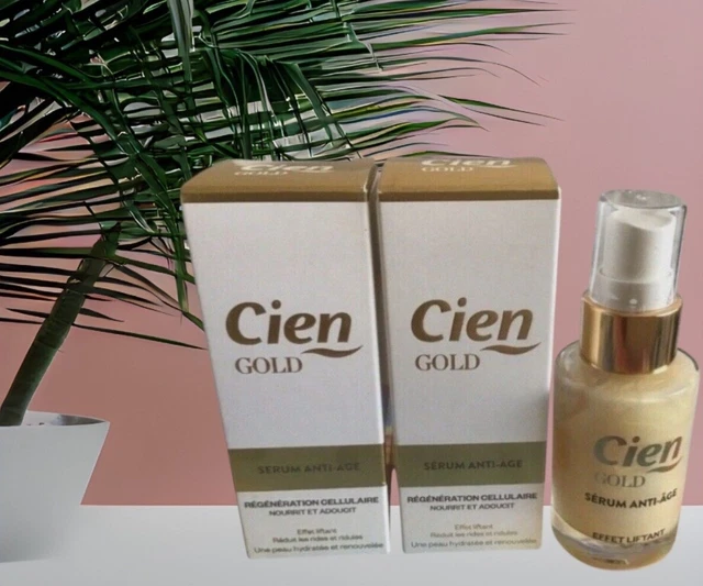 LOT DE 5 SÉRUMS CIEN GOLD RÉGÉNÉRATION CELLULAIRE ANTI-ÂGE EFFET LIFTANT 30 ml EUR 63,00 ...