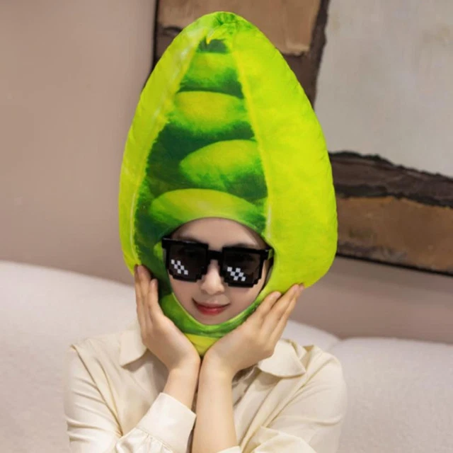 CUTE VEGETABLE HAT Pea Headpiece Lovely Novelty Headgear Hood for ...