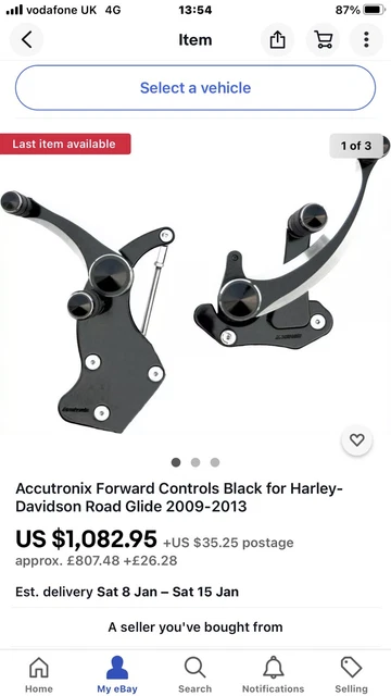 HARLEY DAVIDSON ROAD Glide /street Glide Forward Controls Accutronix £ ...