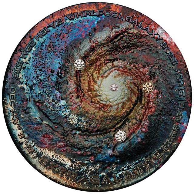 SILBERMÜNZE EXTRAGALACTIC MIT Diamanten 2025 - Patina Finish - 5 Oz AF ...
